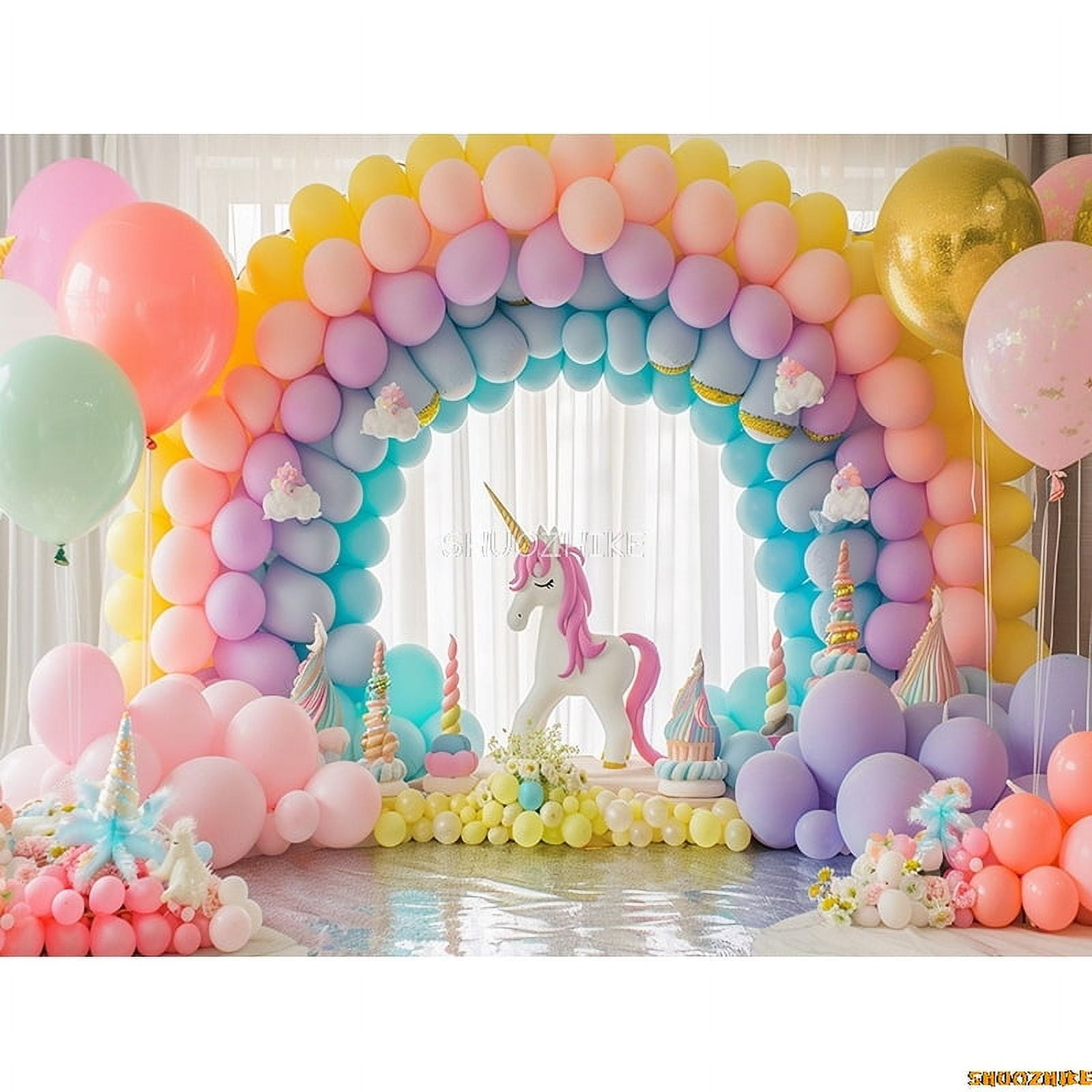 Castle Fairy Tale Candy Balloons Arch Photography Backdrops Props ...