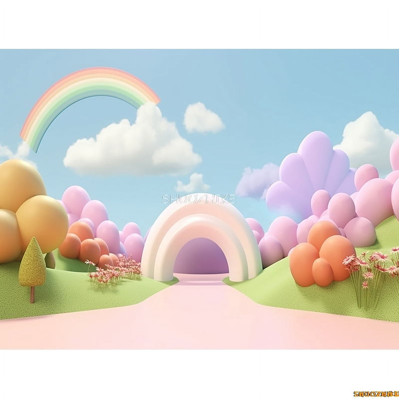 Castle Fairy Tale Candy Balloons Arch Photography Backdrops Props ...