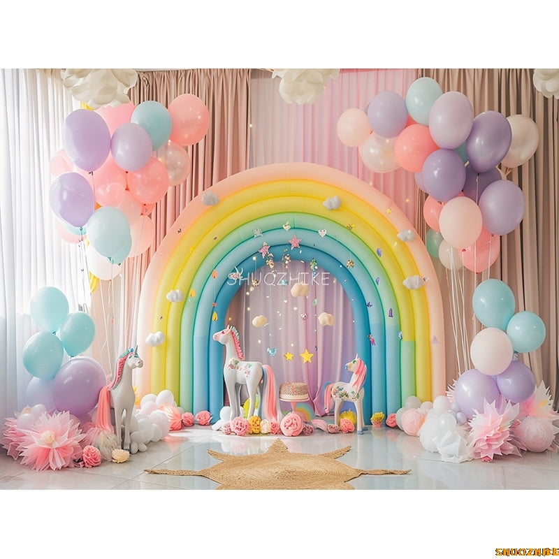 Castle Fairy Tale Candy Balloons Arch Photography Backdrops Props ...