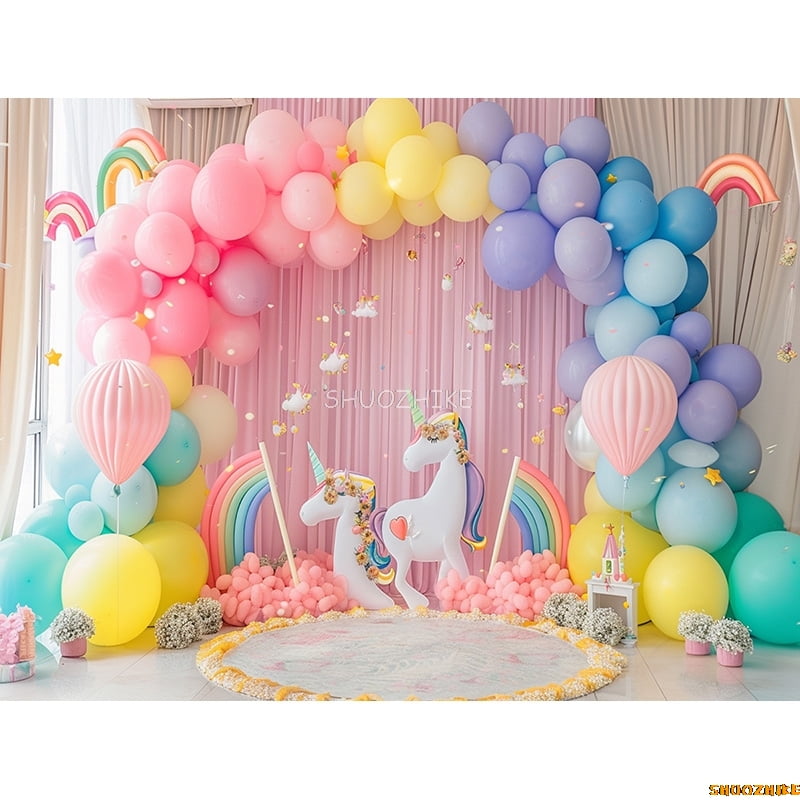 Castle Fairy Tale Candy Balloons Arch Photography Backdrops Props ...