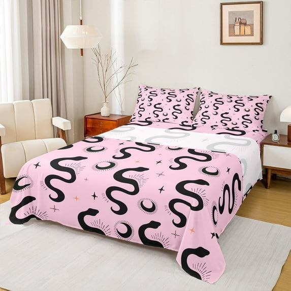 Castle Fairy Teenagers Female Men Black Snake Bed Sheets,Abstract ...