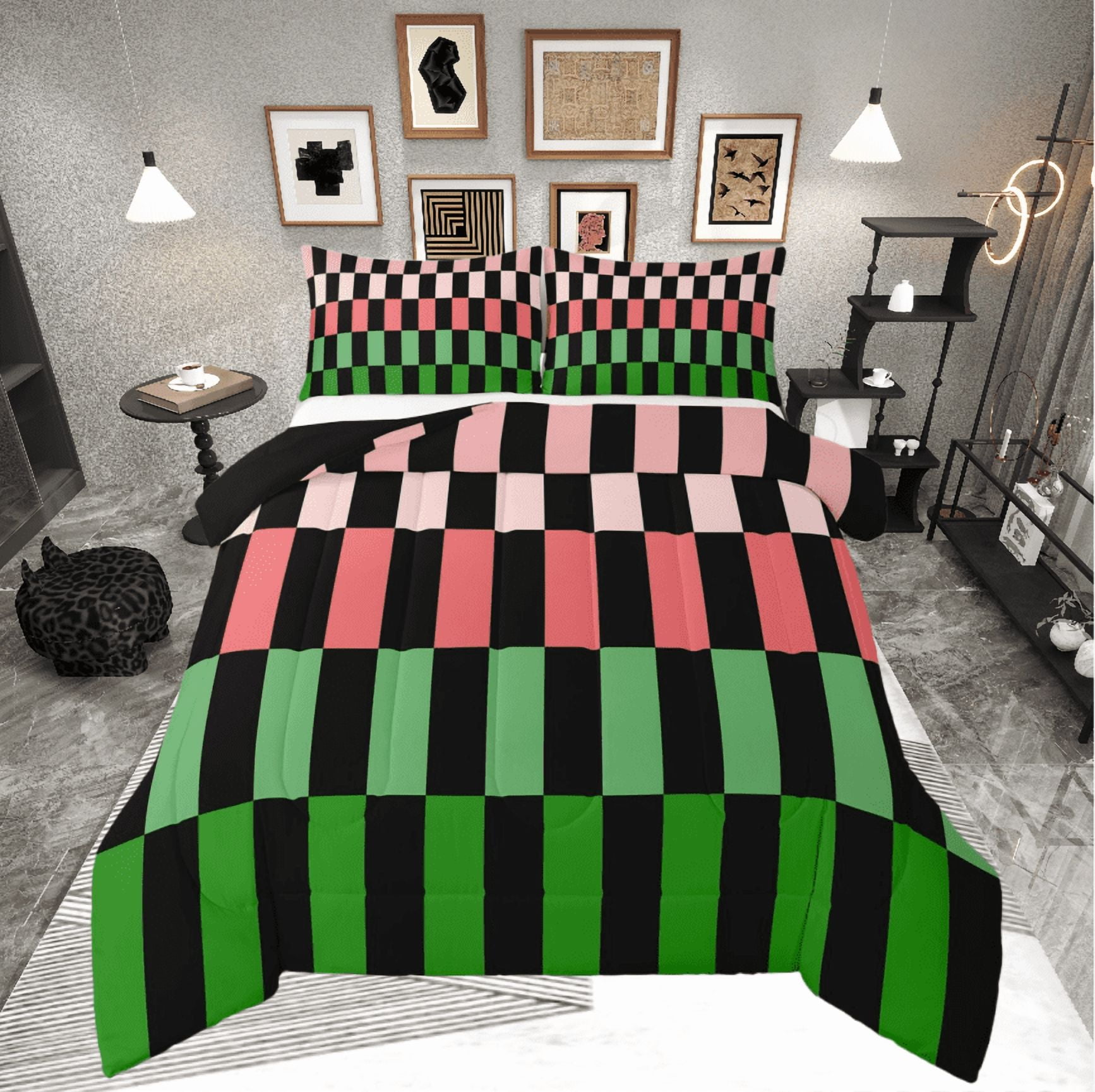 Castle Fairy Teenagers Geometric Lattice 3-Piece Full Size Comforter ...