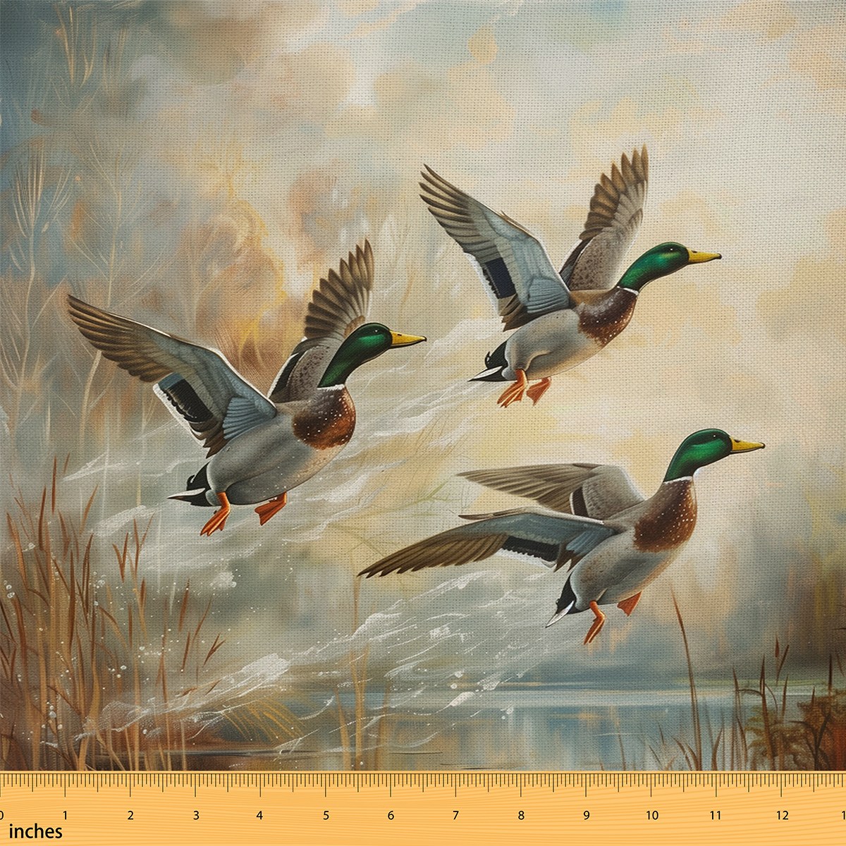 Castle Fairy Teenagers Mallard Duck Fabric by the Yard 10 Yards,Flying ...