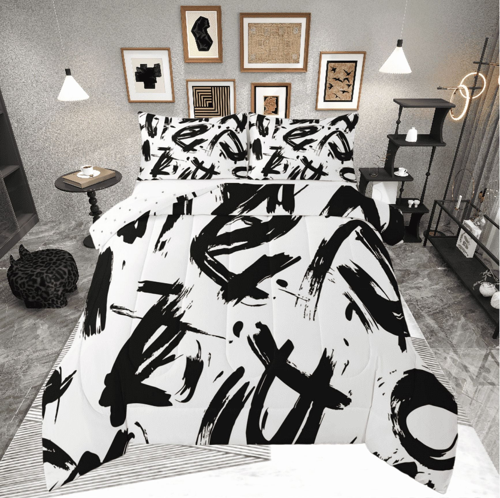 Castle Fairy Teens Abstract Stripes 3-Piece Full Size Comforter Sets ...