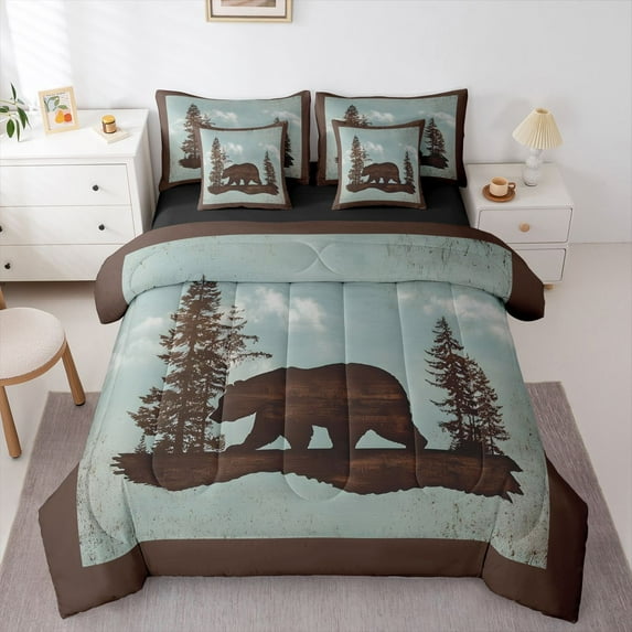 Castle Fairy Teens Animal Bear Bedding Comforter Set,Jungle Wildlife ...