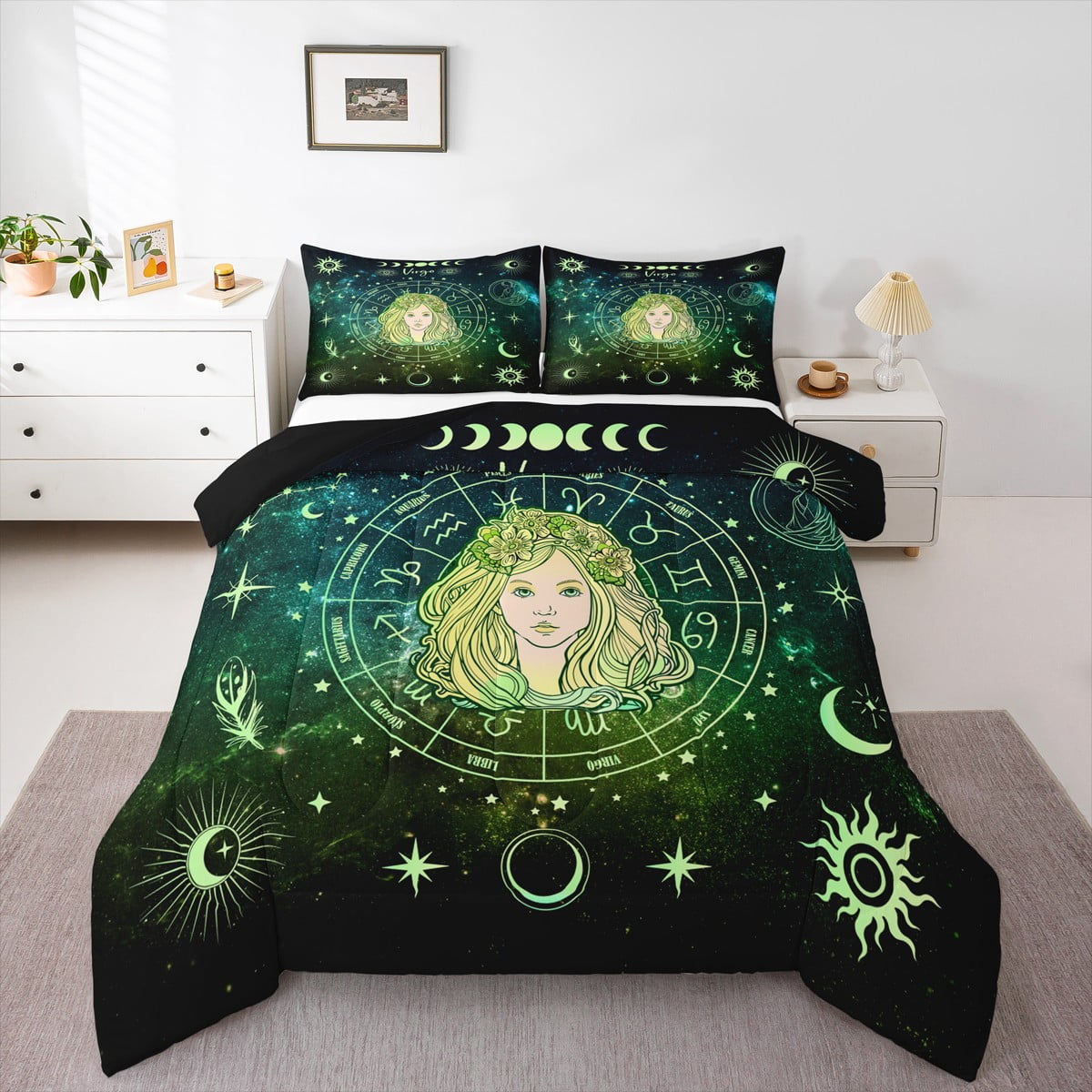 Castle Fairy Teens Astrology Horoscope 3-Piece Full Size Comforter Sets ...