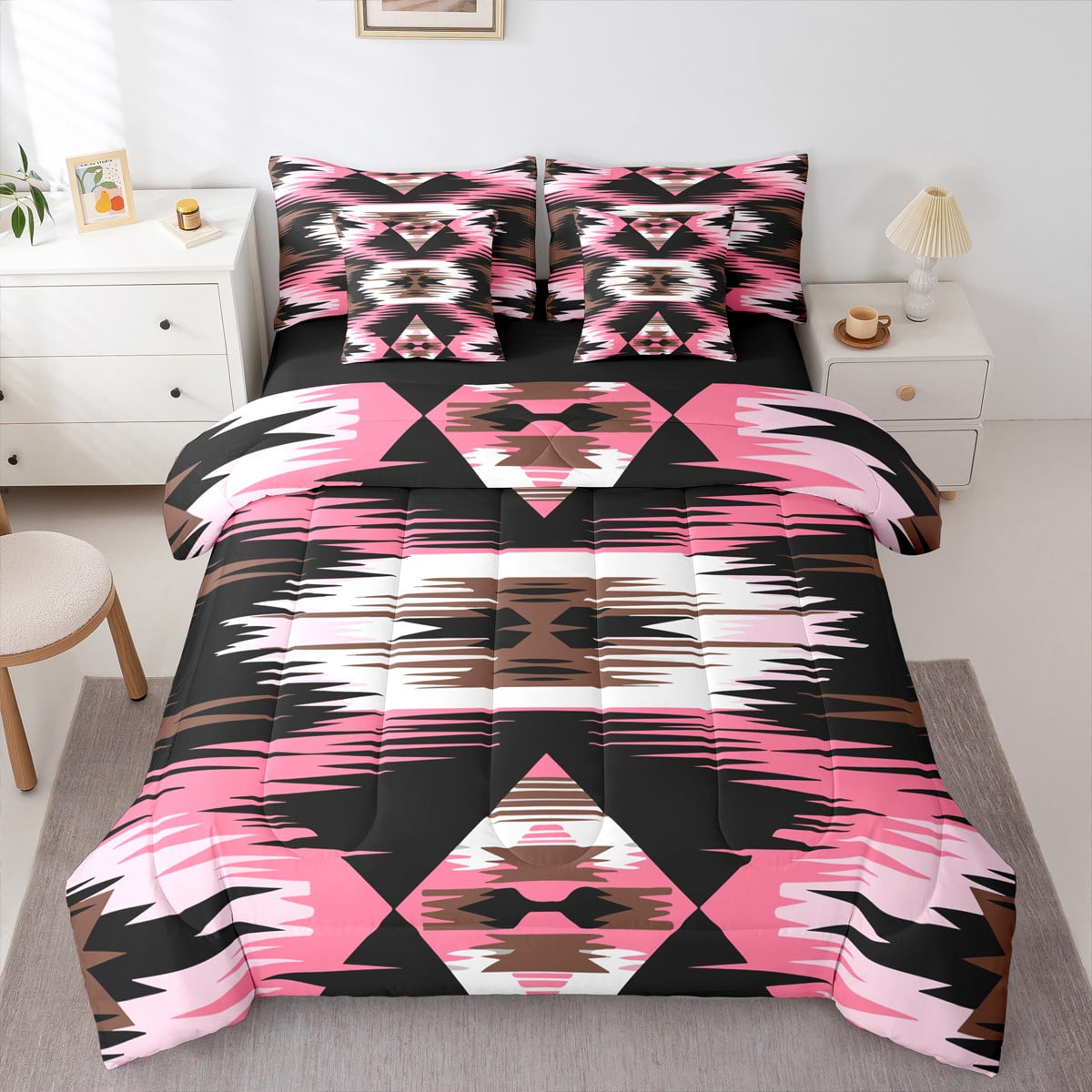 Castle Fairy Teens Bohemian Aztec Bedding Comforter Set,Exotic Style ...