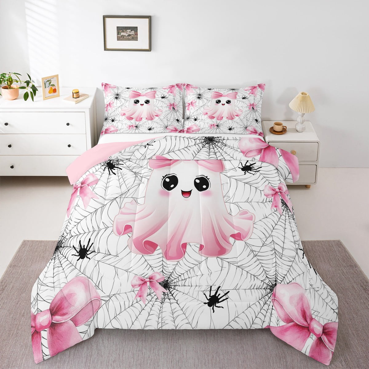 Castle Fairy Teens Bowknot Ghost 3-Piece Full Size Comforter Sets ...