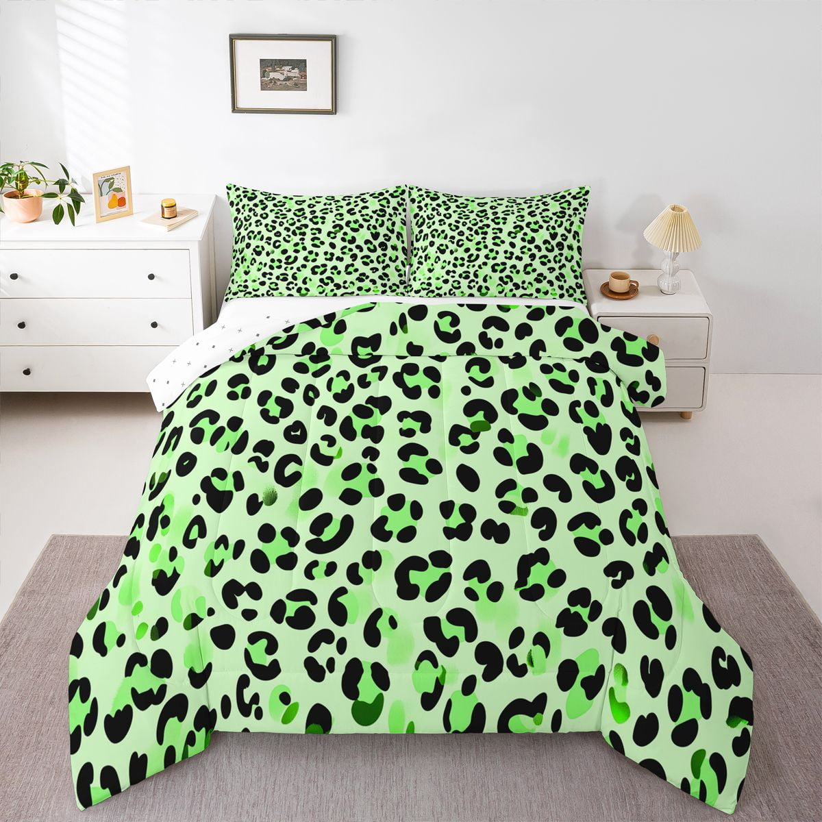 Castle Fairy Teens Cheetah Print Full Size Comforter Sets,Animal Print ...