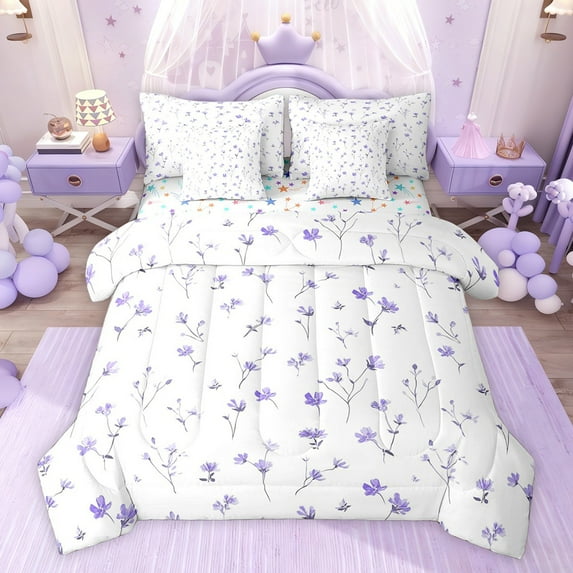 Castle Fairy Teens Chic Floral Bedding Comforter Set,Spring Garden ...