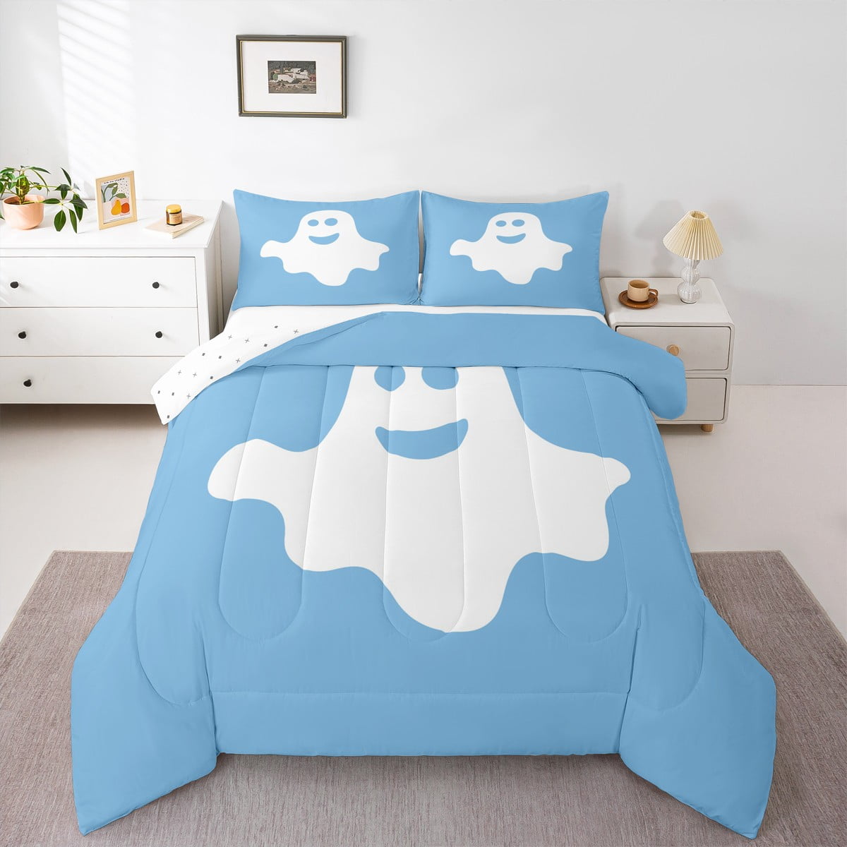 Castle Fairy Teens Cute Ghost 2pcs Bedding Comforter Set,Festival ...