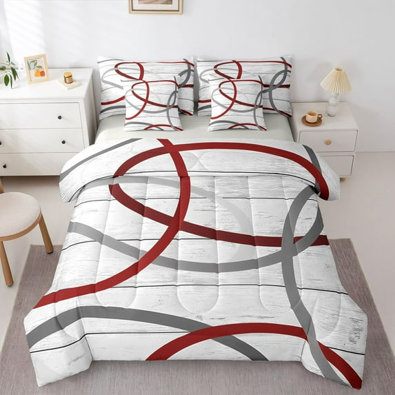 Castle Fairy Teens Female Men Stripes Bedding Comforter Set,Swirl Lines ...