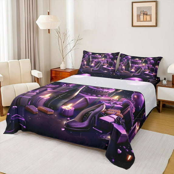Castle Fairy Teens Female Purple High Heels Queen Sheet Sets,Happy ...