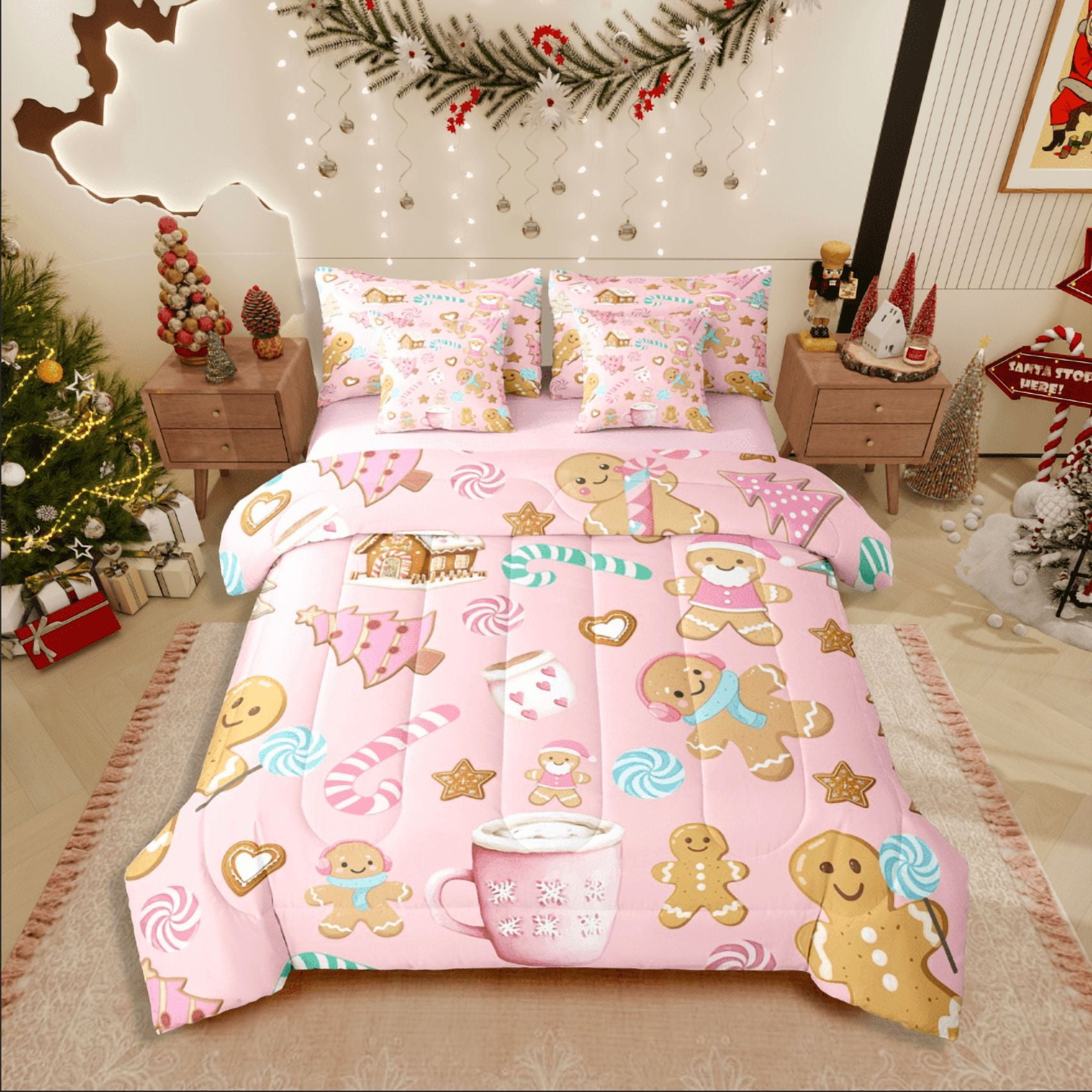 Castle Fairy Teens Gingerbread Man 7-Piece Twin Bedding Sets,Happy New ...
