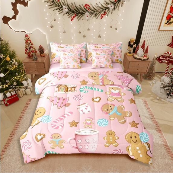 Castle Fairy Teens Gingerbread Man 7 Pieces Bedding Comforter Set,Happy ...