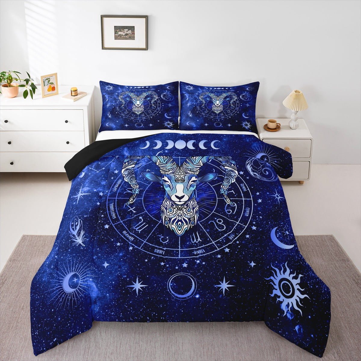 Castle Fairy Teens Horoscope Sheep 3 Pieces Queen Comforter Set ...