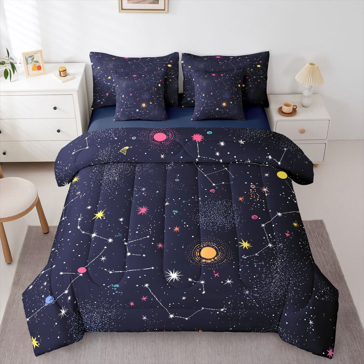 Castle Fairy Teens Kids Psychedelic Constellations Bedding Comforter ...