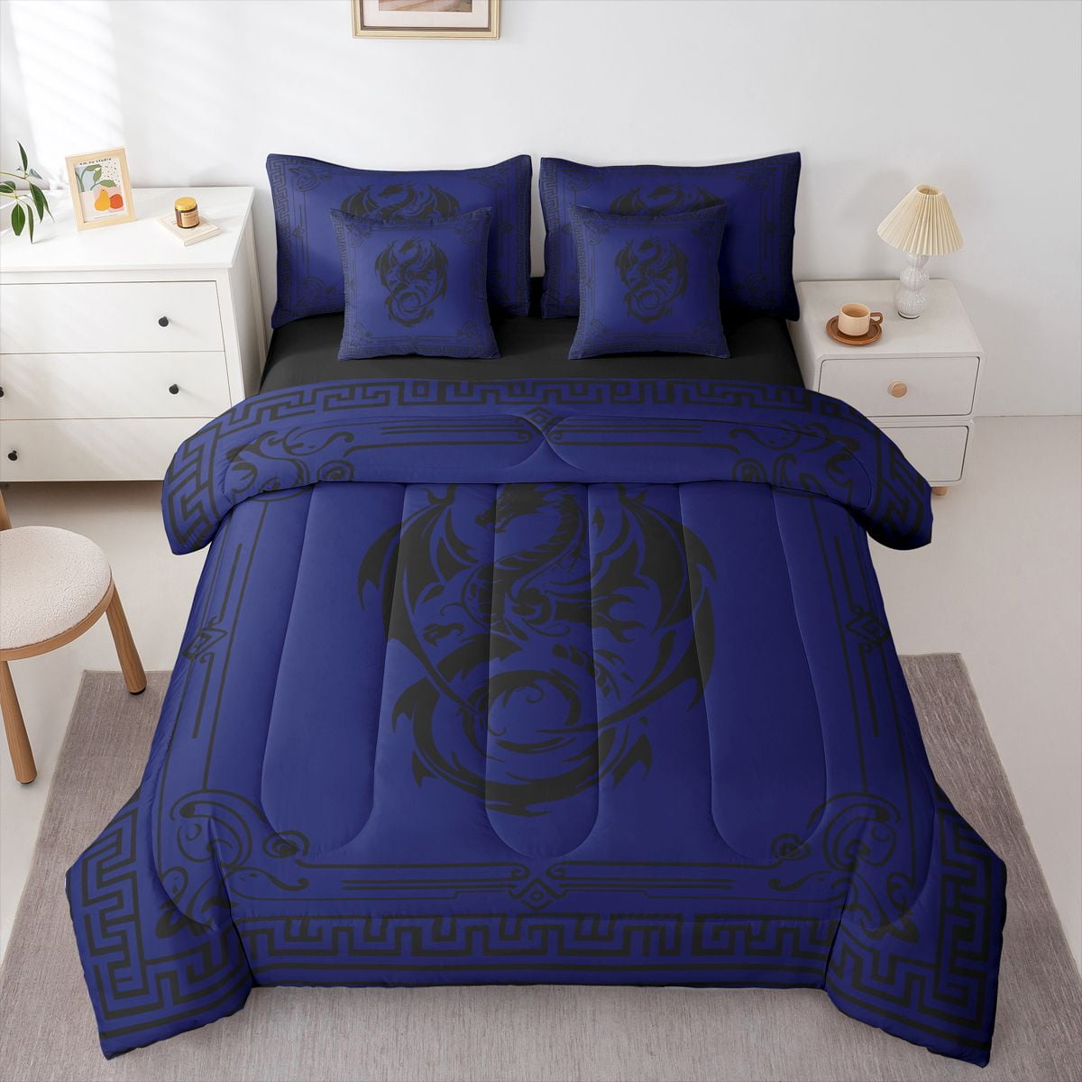 Castle Fairy Teens Magical Dragon Bedding Comforter Set,Gothic Style ...