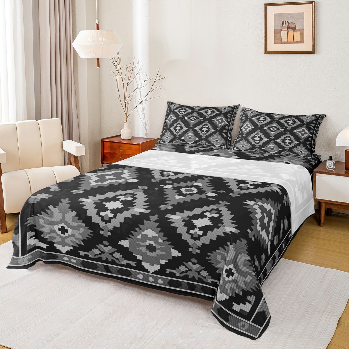 Castle Fairy Teens Southwestern Abstract Aztec 4 Pieces Queen Sheet ...