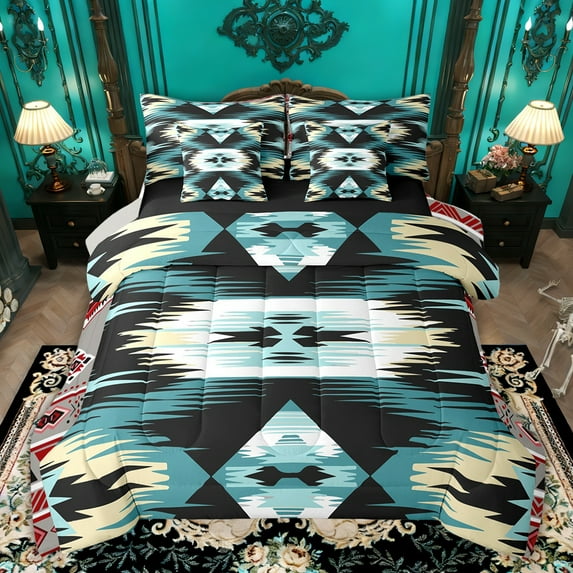 Castle Fairy Teens Tribal Aztec Bedding Comforter Set,Bohemian Theme ...