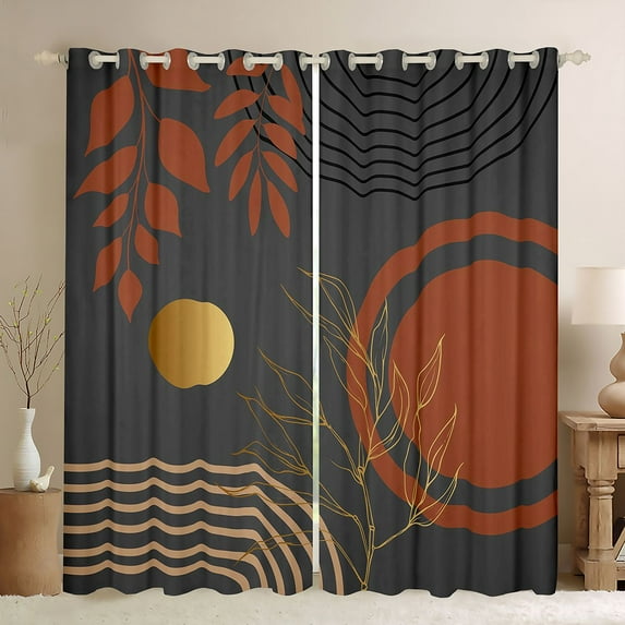 Castle Fairy Tree Leaves Blackout Curtains Set of 2 (52x84 Each ...