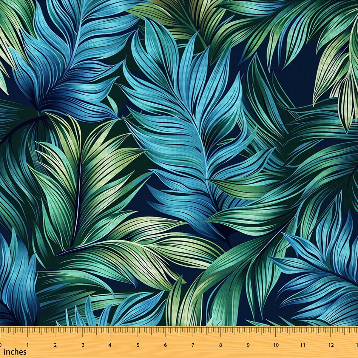 Castle Fairy Tree Leaves Fabric by the Yard 2 Yards,Tropical Plants ...