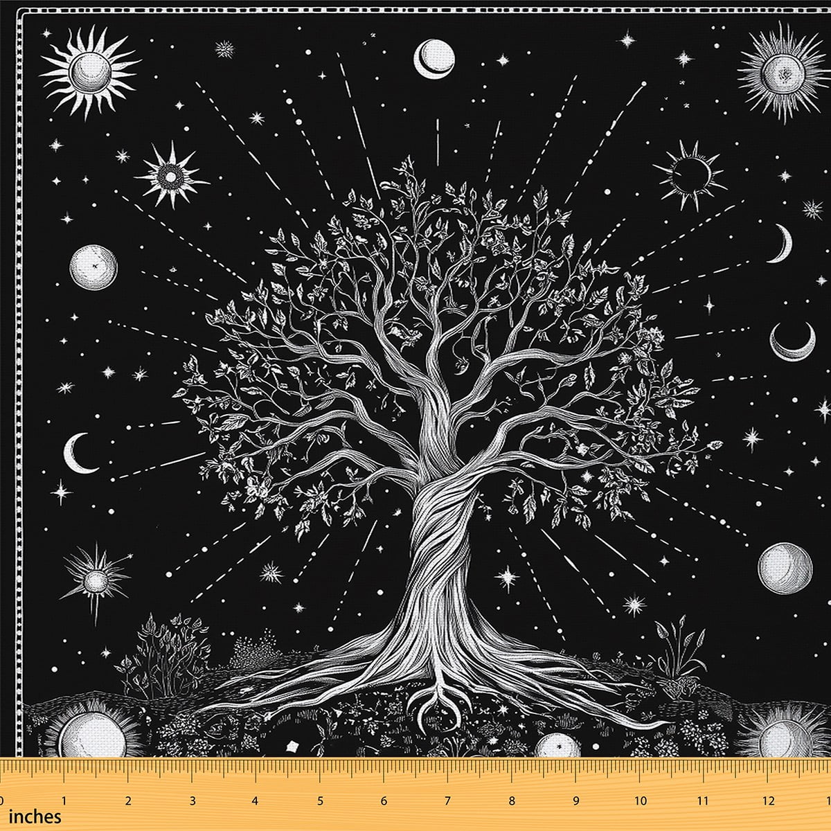 Castle Fairy 10-Yard Sewing Fabric - Tree Of Life, Sun Moon - Walmart.com