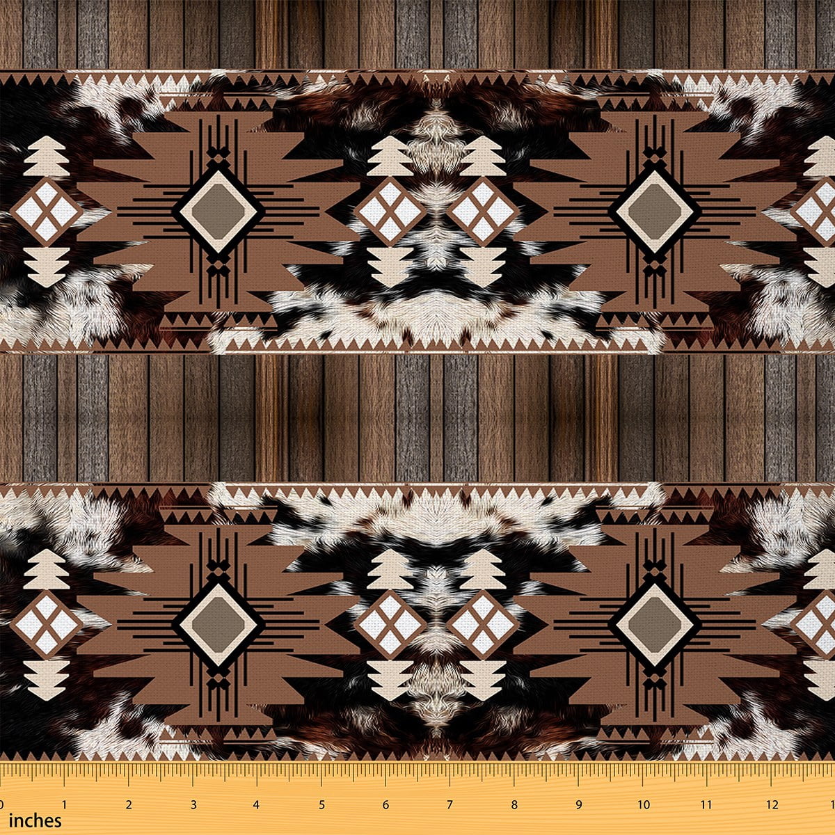 Castle Fairy Tribal Aztec Fabric by the Yard 3 Yard,Cow Print Fabric ...