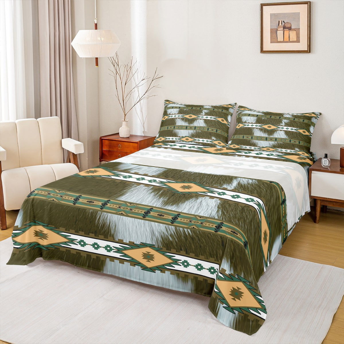 Castle Fairy Tribal Aztec Twin Sheet Sets for Kids Boys Girls,Farmhouse ...