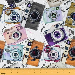 camera pattern fabric