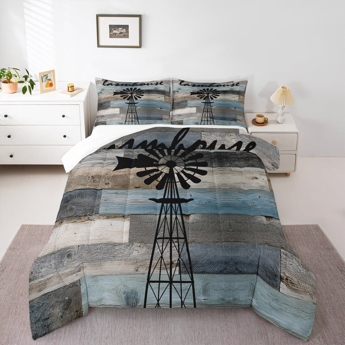 Castle Fairy Vintage Windmill 2pcs Bedding Comforter Set for Teenagers ...