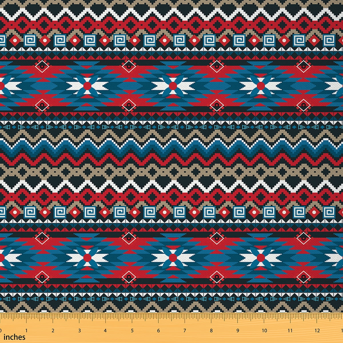 Castle Fairy Western Aztec Fabric by the Yard 3 Yard,Abstract Geometry ...