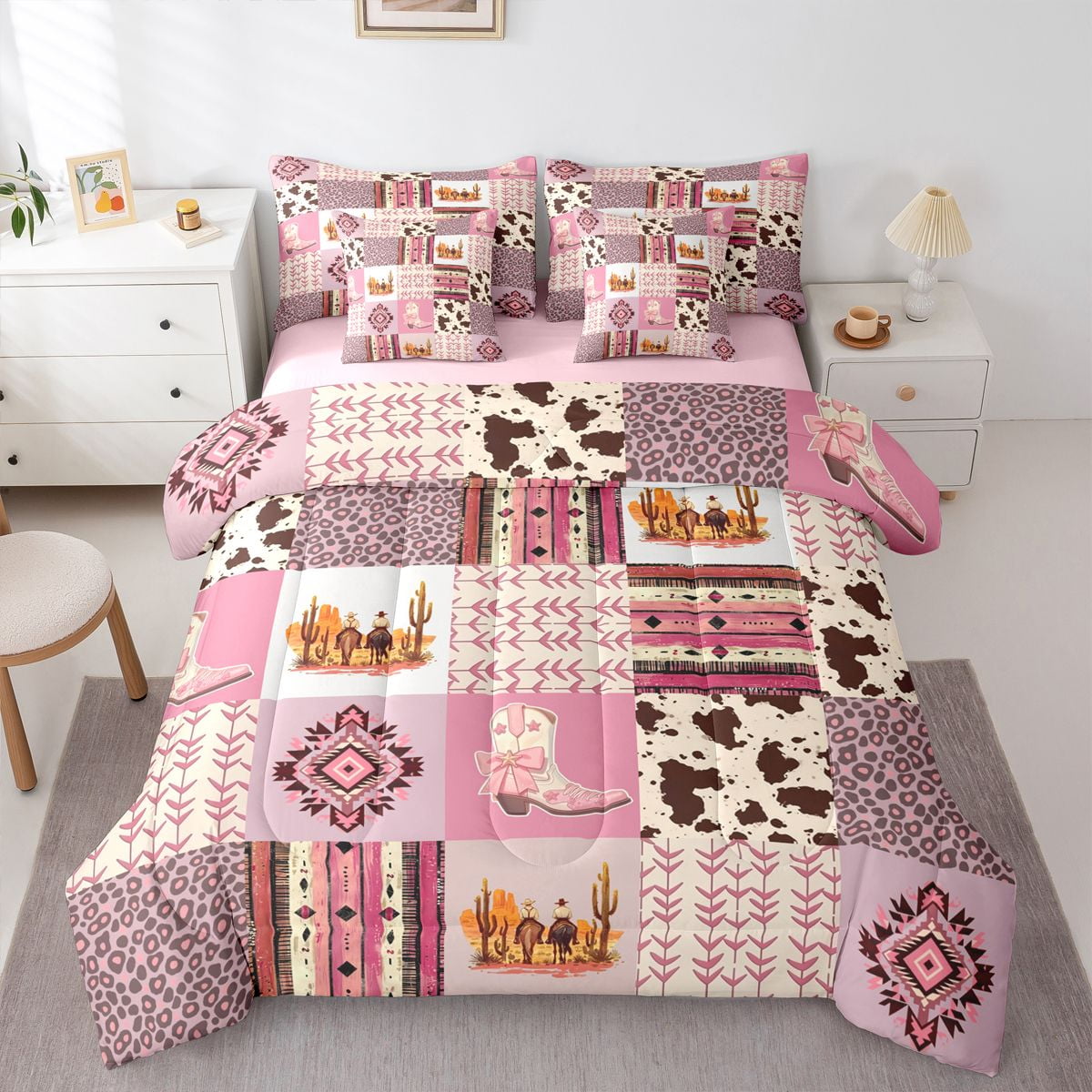 Castle Fairy Western Cowboy Bedding Comforter Set 7pcs for Boys Girls ...