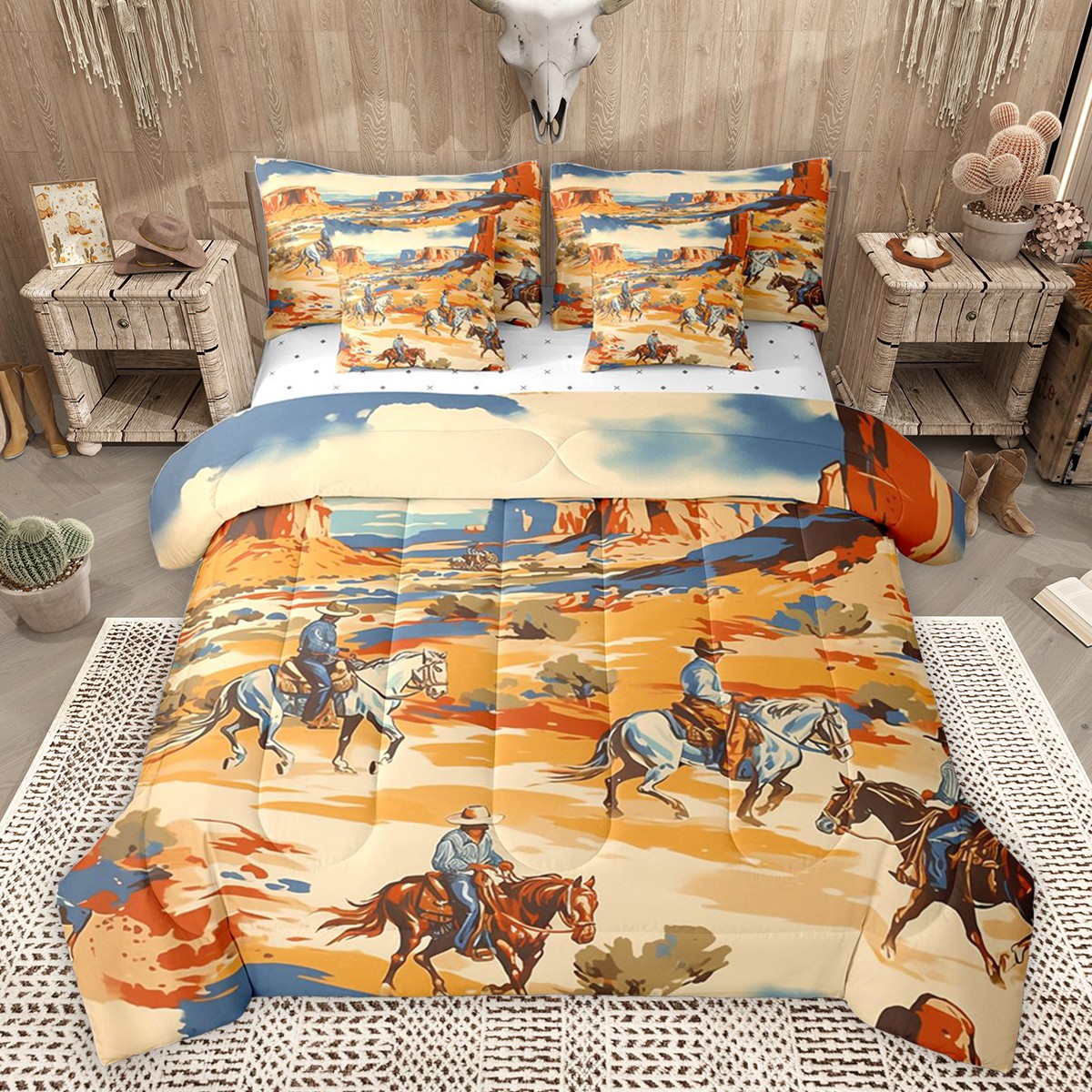 Castle Fairy Western Cowboy Bedding Comforter Set 7pcs for Girls ...