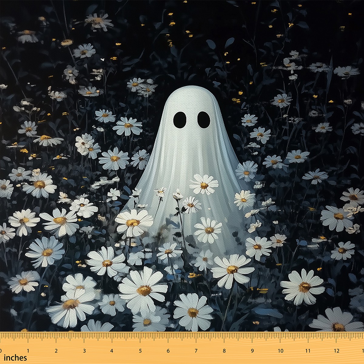 Castle Fairy White Ghost Fabric by the Yard 1 Yard,Floral Daisy Home ...