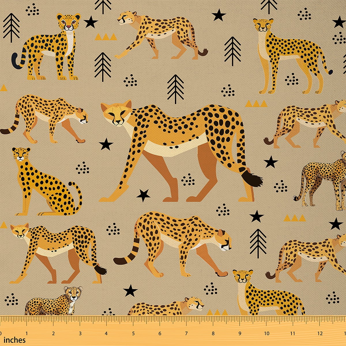 Castle Fairy Wild Cheetah Fabric by the Yard 3 Yards, Leopard Print ...