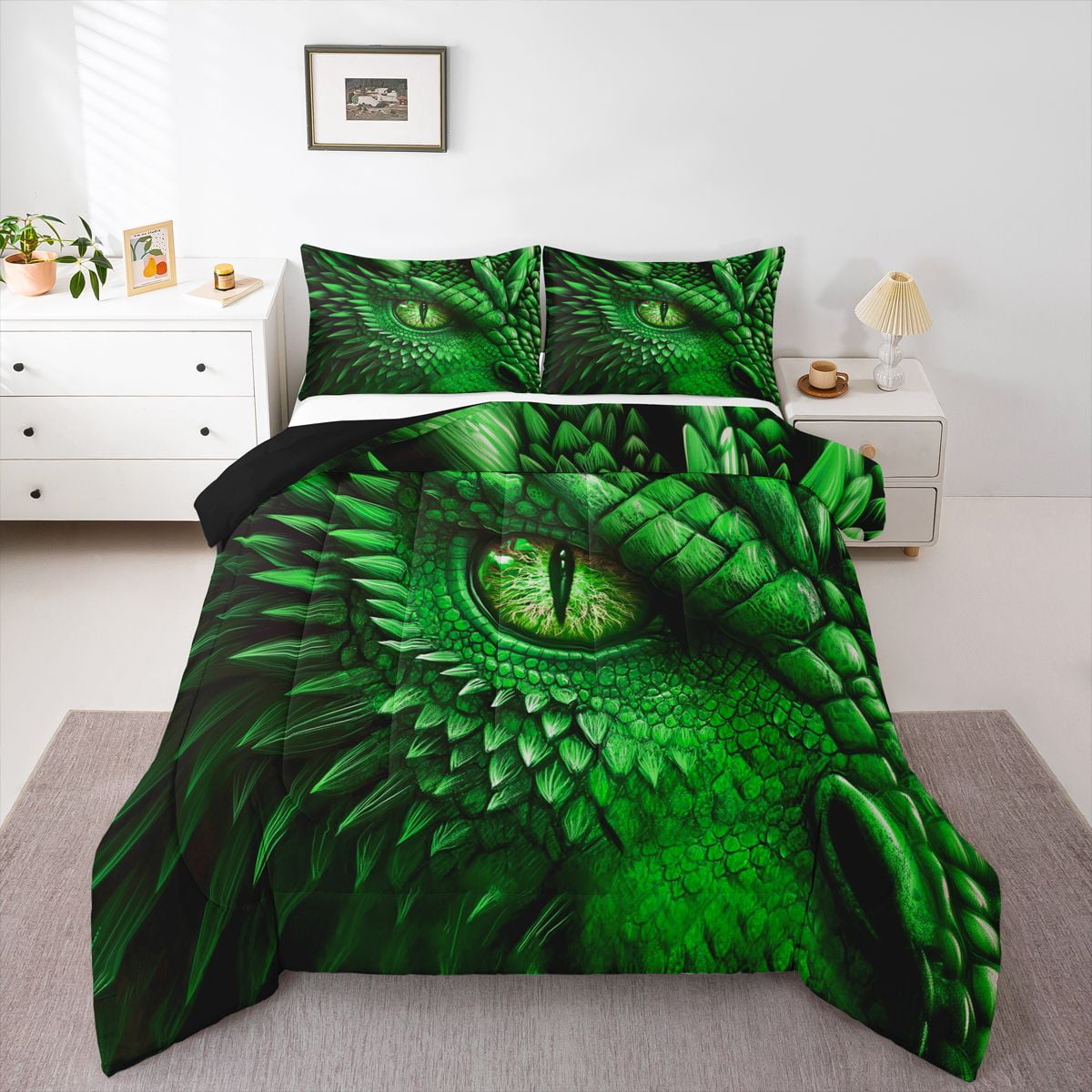 Castle Fairy Wild Dragon Full Size Comforter Sets,Abstract Magical ...