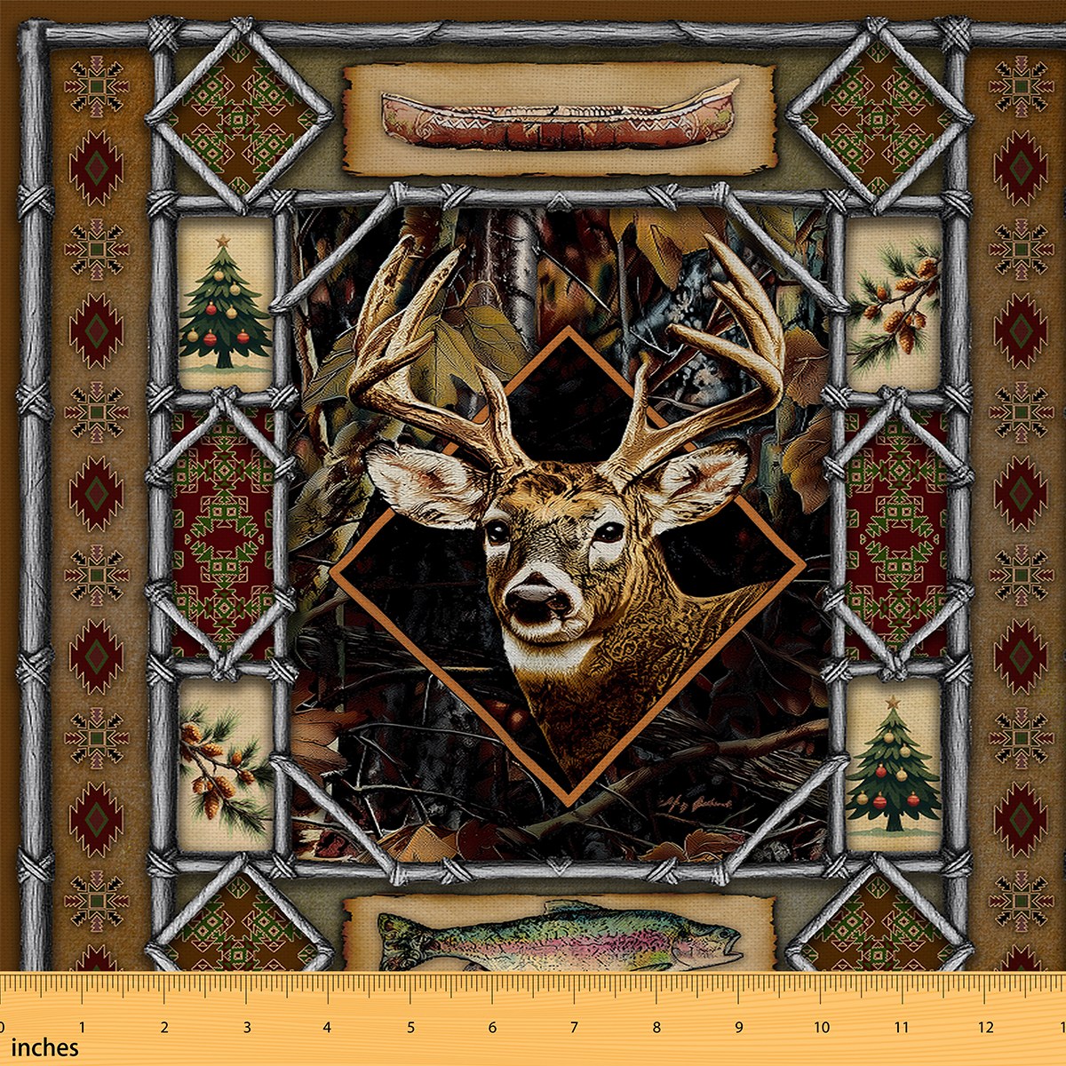 Castle Fairy Wildlife Deer Fabric by the Yard 5 Yard,Rustic Cabin ...