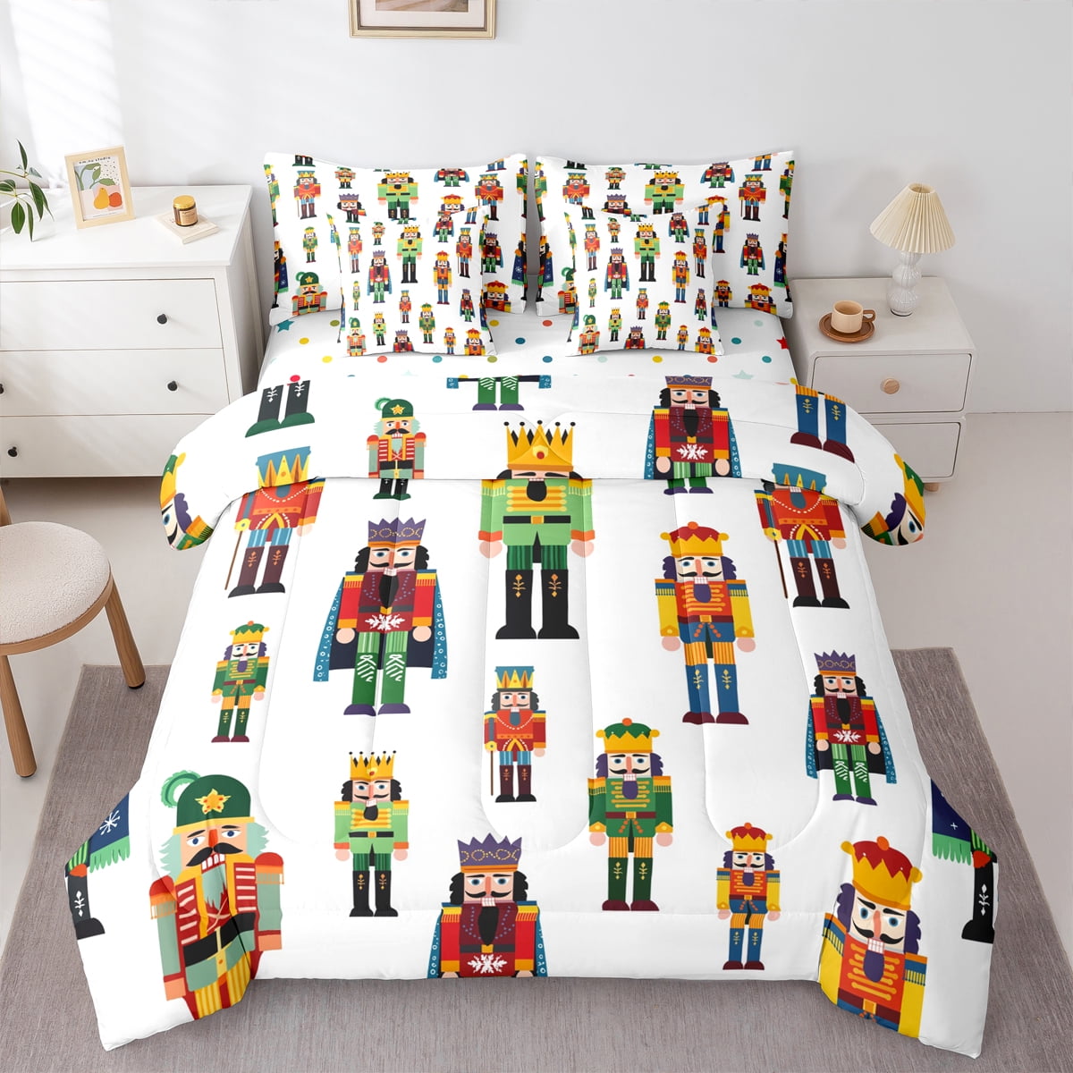Castle Fairy Xmas Nutcracker Bedding Comforter Set 7pcs for Kids ...
