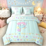 Castle Fairy Balloon Letter P Twin Bedding Sets 7-Piece for Girls ...