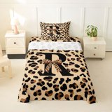 Castle Fairy Leopard Bow Letter R Twin Sheet Sets 3pcs for Girls,Old ...