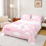 Castle Fairy Pink Rainbow Letter R Queen Sheet Sets 4 Pieces for Girls ...