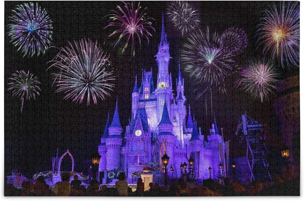 Castle with Firework Jigsaw Puzzle 300 Piece, Dream Castle Puzzle for ...