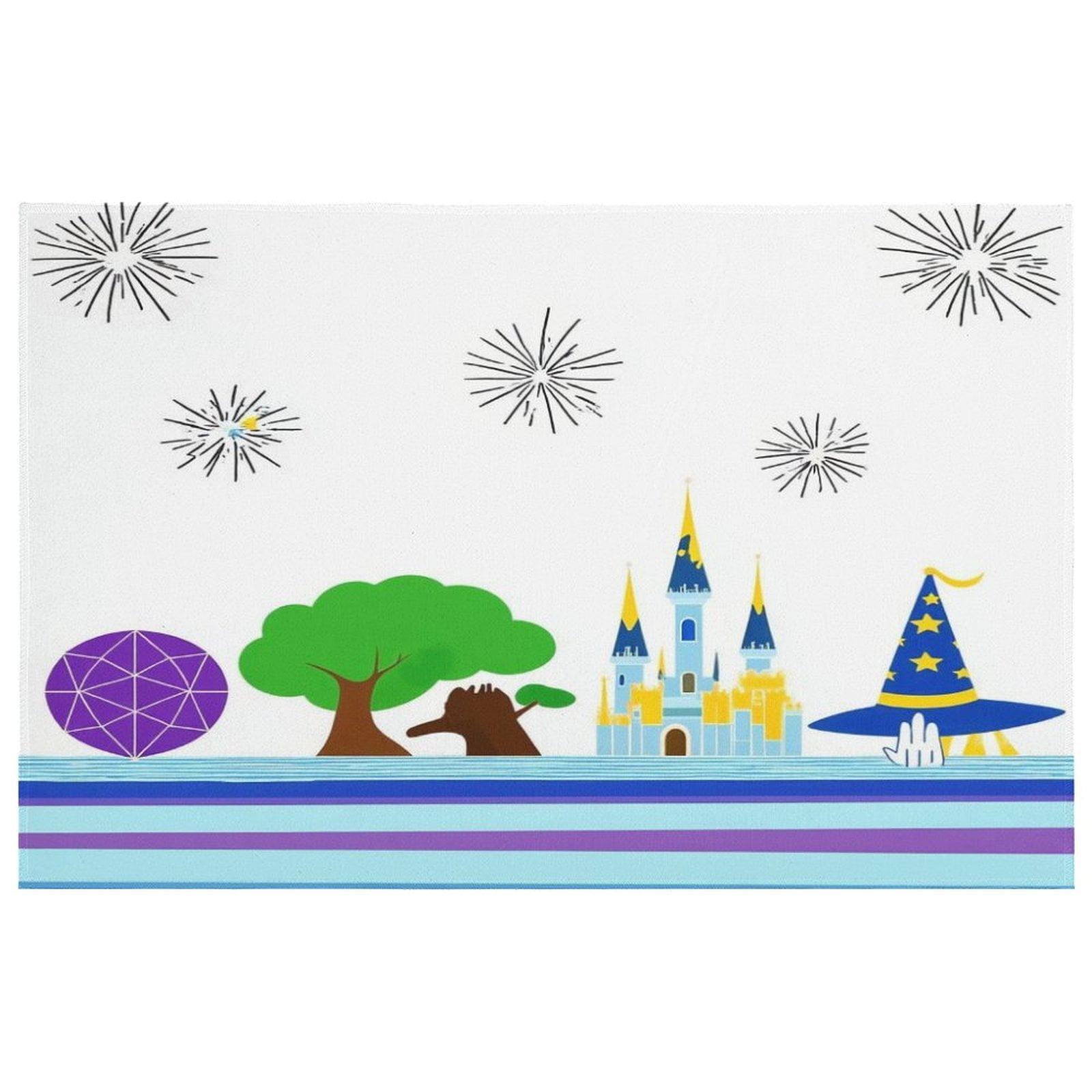 Castle Fireworks Fantasy Scene Adult Home Decor Bedroom Living Room ...