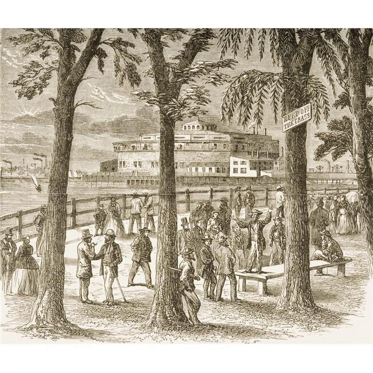 Castle Garden & Battery Park New York In 1870S From American Pictures ...