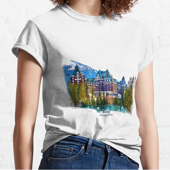Castle In The Mountains Banff Alberta Classic T-shirt - Walmart.com