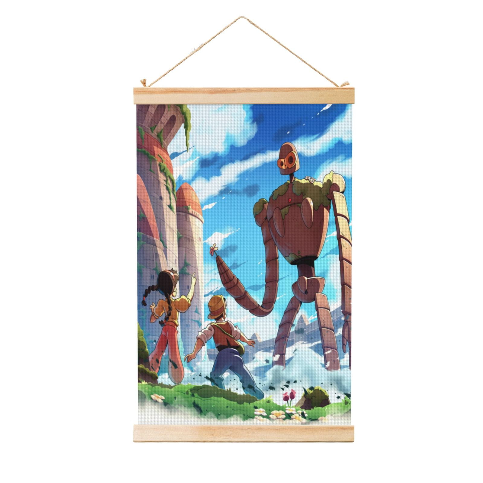 Castle In The Sky Posters Wall Hanging Wooden Shaft Poster Wall Art ...