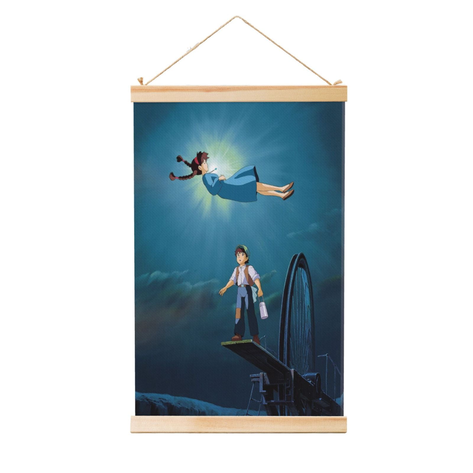Castle In The Sky Posters Wall Hanging Wooden Shaft Poster Wall Art ...
