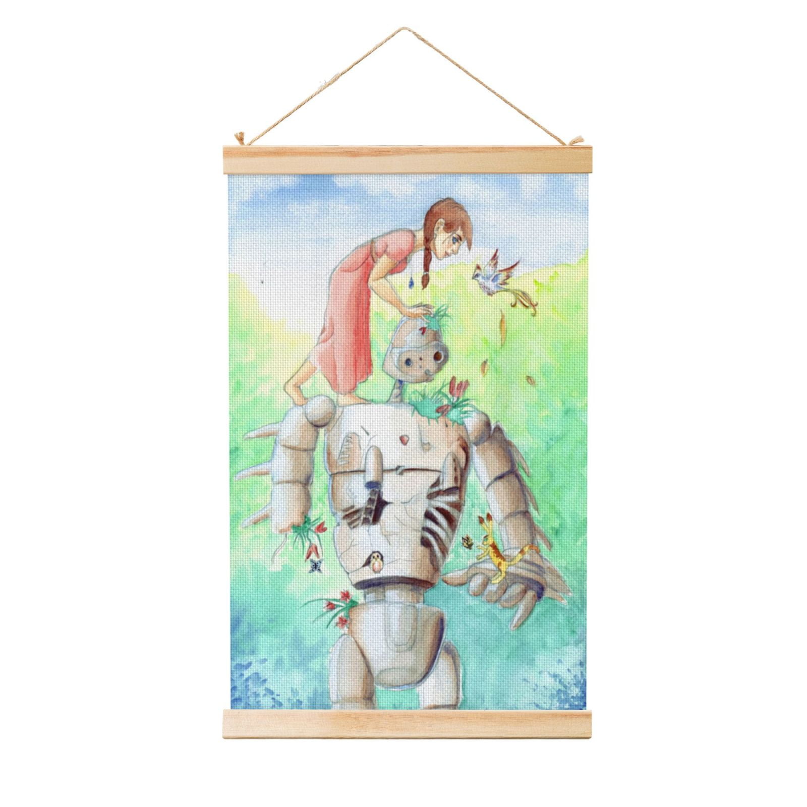 Castle In The Sky Posters Wall Hanging Wooden Shaft Poster Wall Art ...