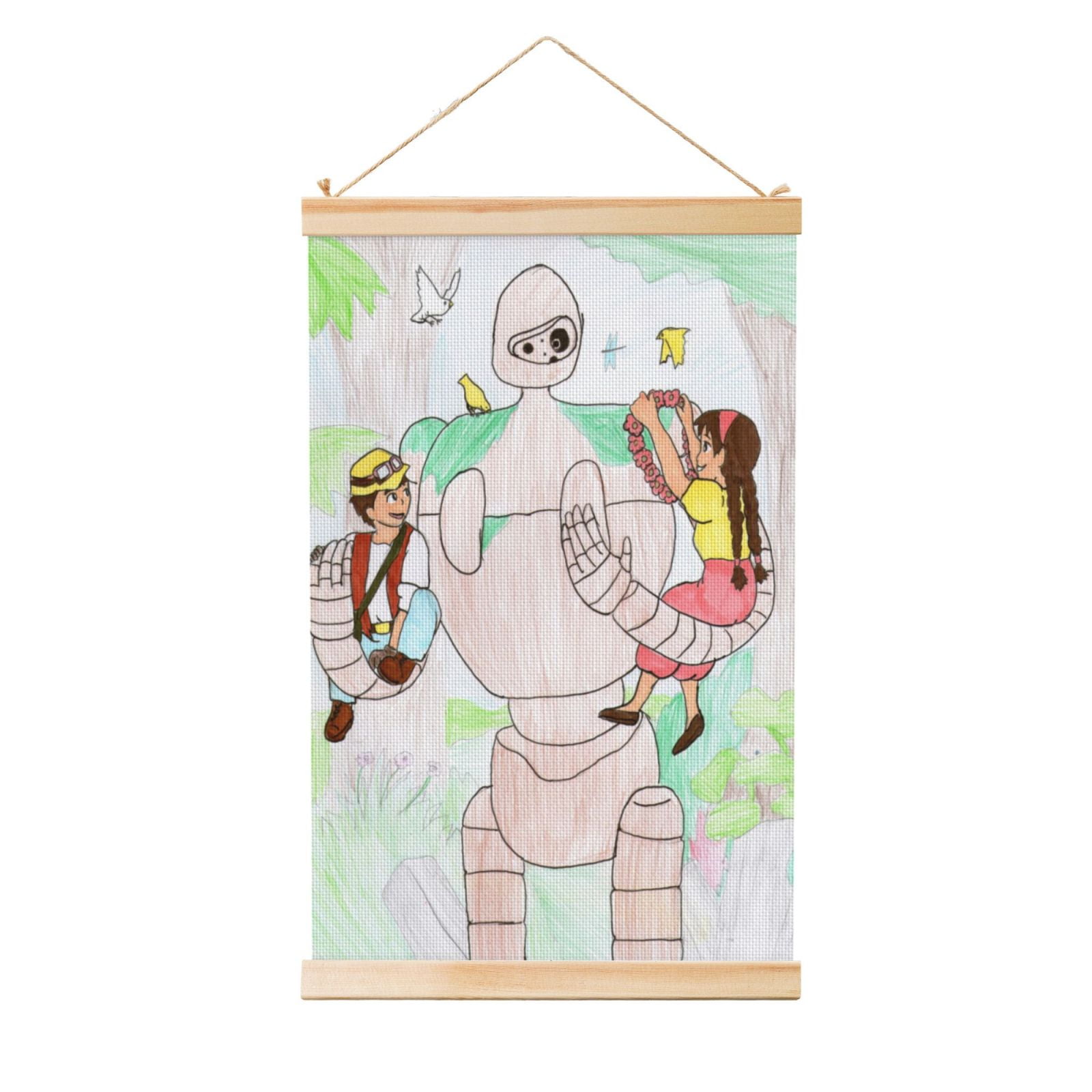 Castle In The Sky Posters Wall Hanging Wooden Shaft Poster Wall Art ...